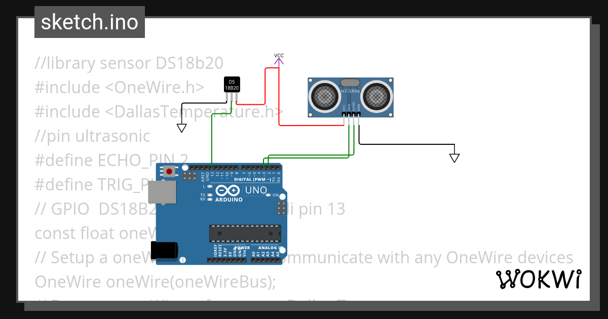 Ds Dan Ultrasonic Wokwi Esp32 Stm32 Arduino Simulator 