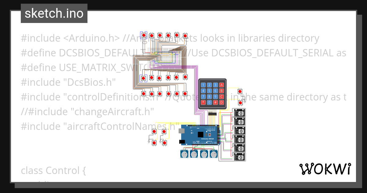 DCS-BIOS Multiple Aircraft - Wokwi ESP32, STM32, Arduino Simulator