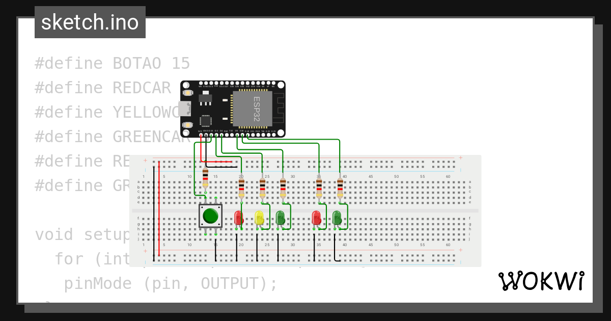 Farol Wokwi Esp32 Stm32 Arduino Simulator