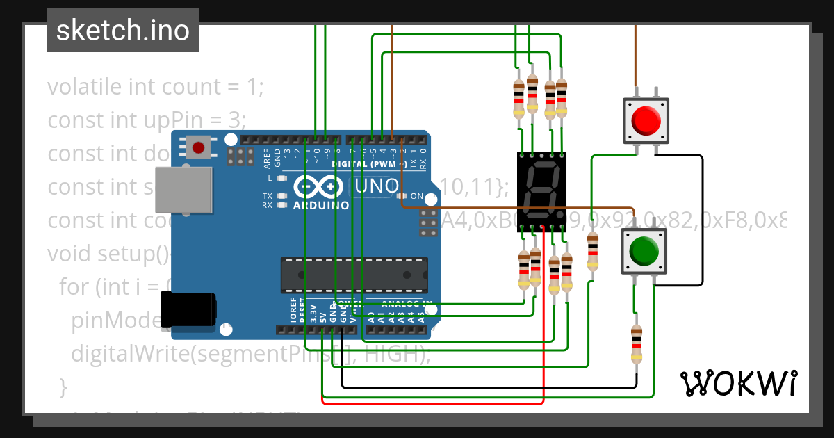 led7 + button - Wokwi ESP32, STM32, Arduino Simulator