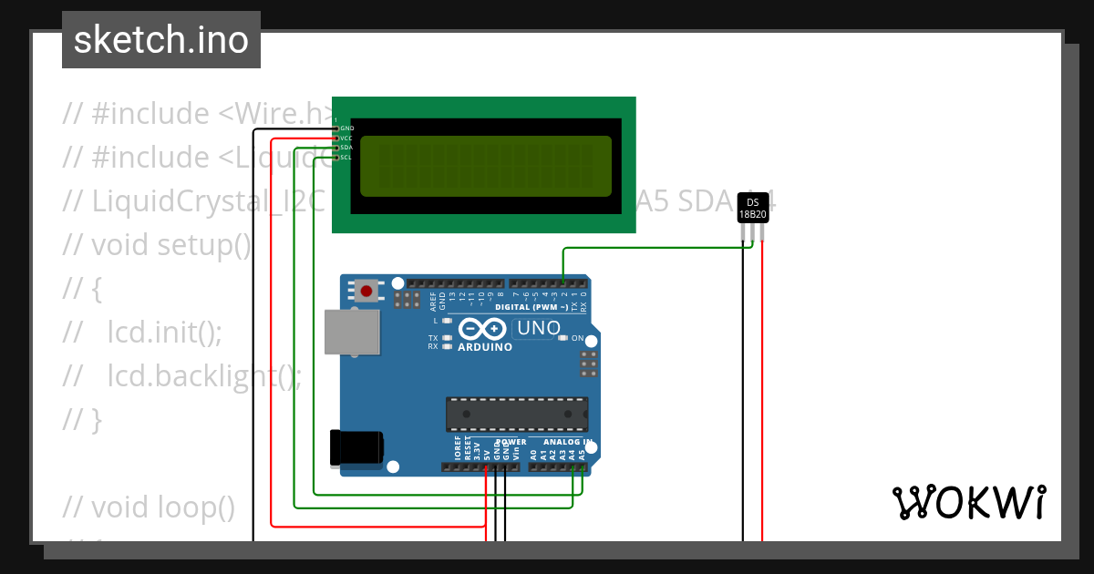 LCD I2C - Wokwi ESP32, STM32, Arduino Simulator