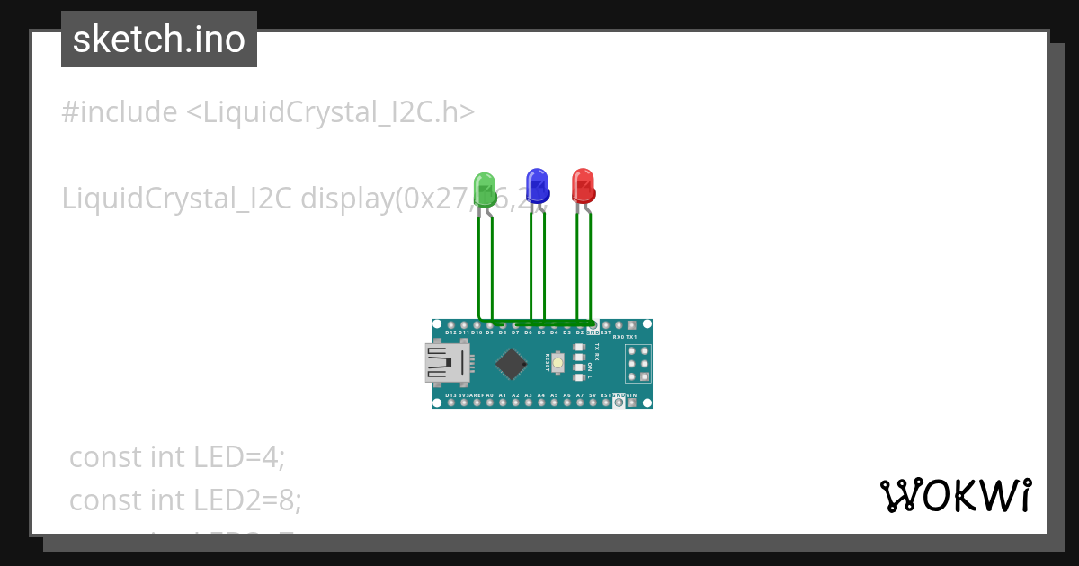 LED s unterschiedlich Copy - Wokwi ESP32, STM32, Arduino Simulator