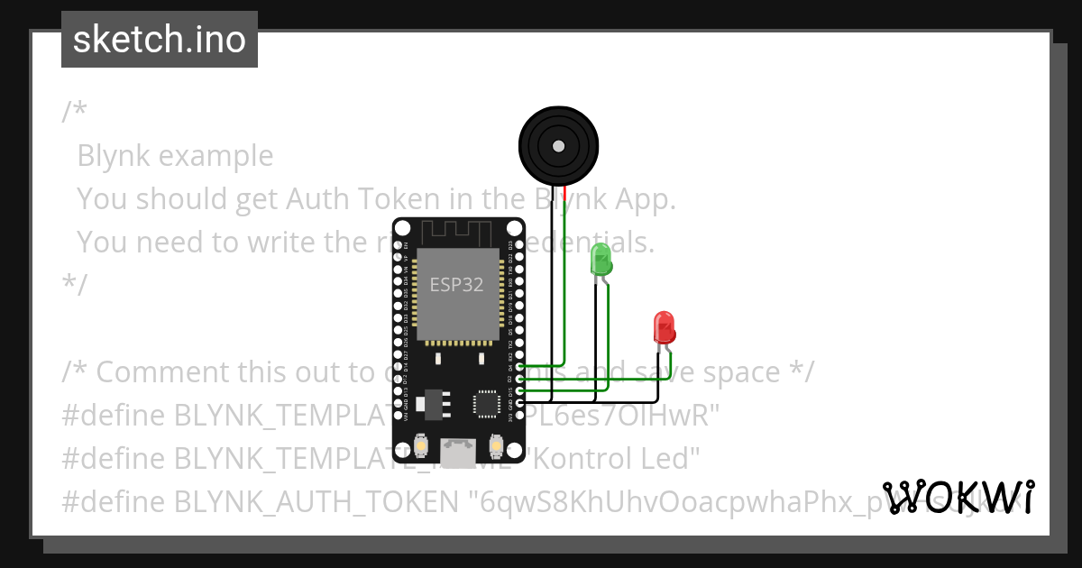 Kontrol LED dan Buzzer with Blynk Copy - Wokwi ESP32, STM32, Arduino Simulator