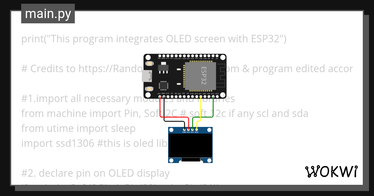 esp32_oled - Wokwi ESP32, STM32, Arduino Simulator