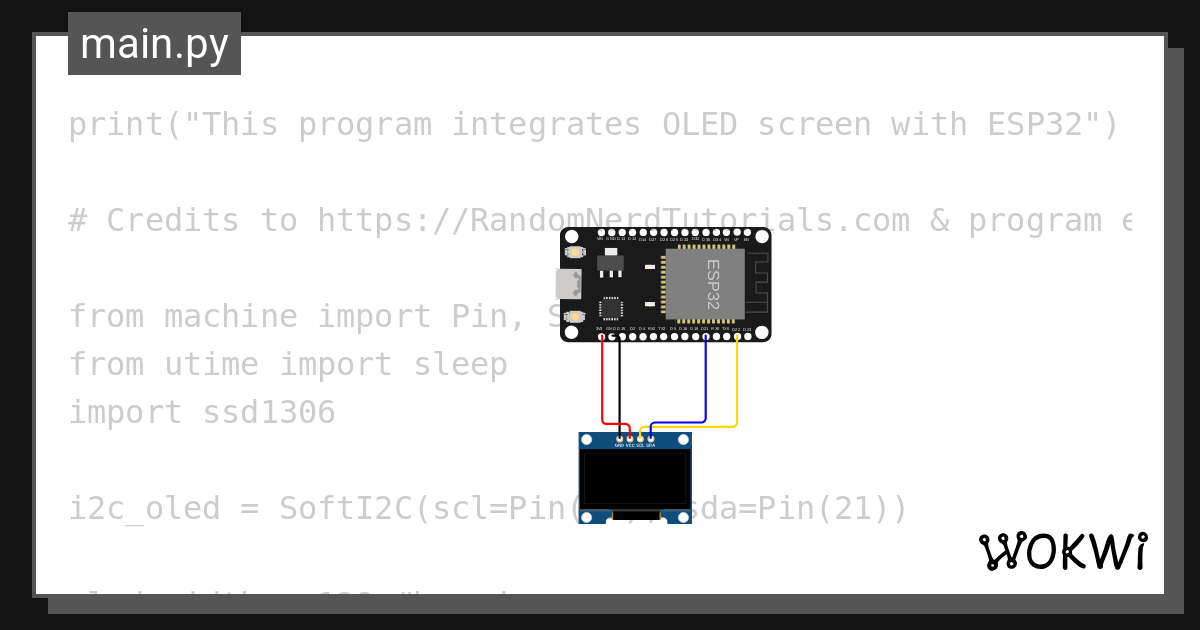 Esp Oled Display Wokwi Esp32 Stm32 Arduino Simulator
