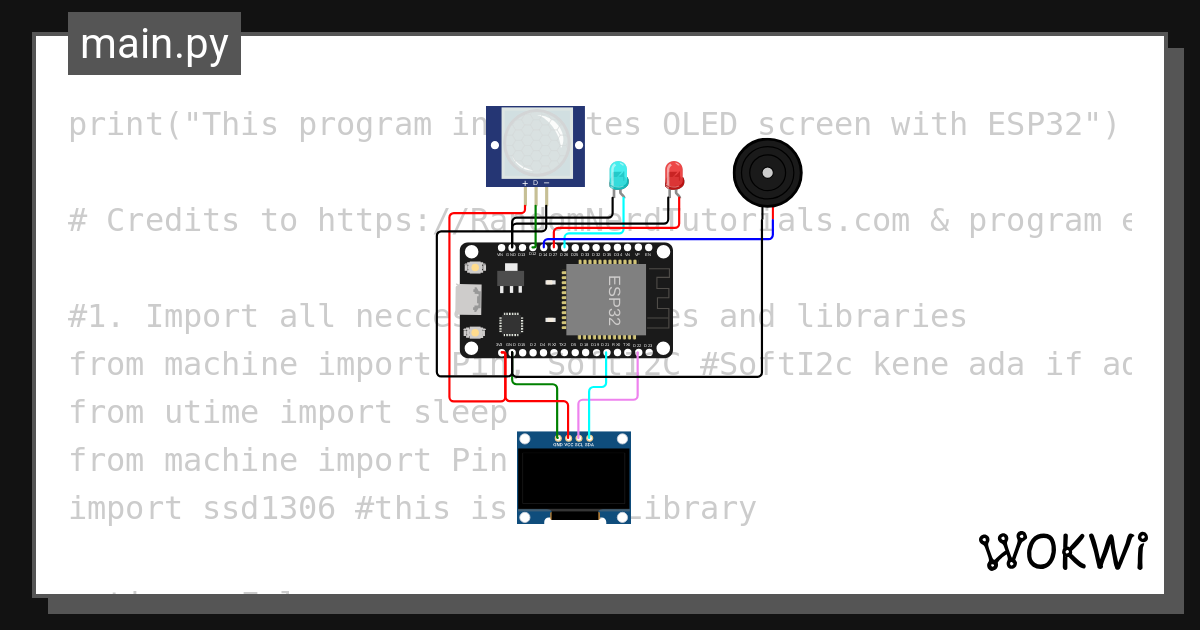 Oled Display With Motion Wokwi Esp32 Stm32 Arduino Simulator