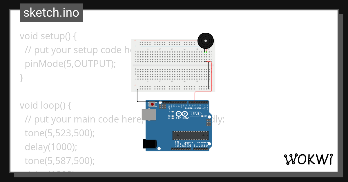 scala note musicali - Wokwi ESP32, STM32, Arduino Simulator