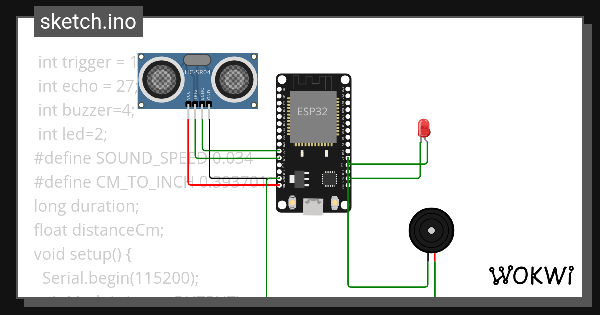 ultrasonicsensor - Wokwi ESP32, STM32, Arduino Simulator
