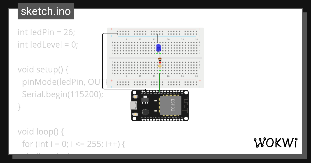 Esp32 Control Intensidad De Led Wokwi Esp32 Stm32 Arduino Simulator 3731