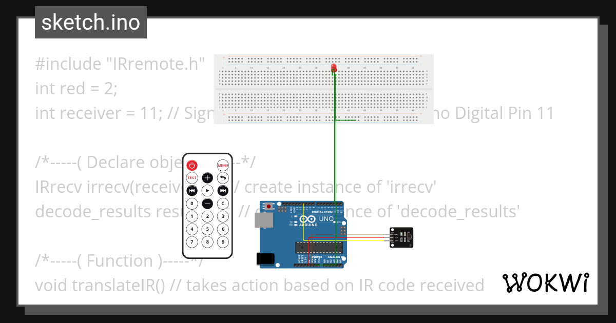 IR SENSOR - Wokwi ESP32, STM32, Arduino Simulator