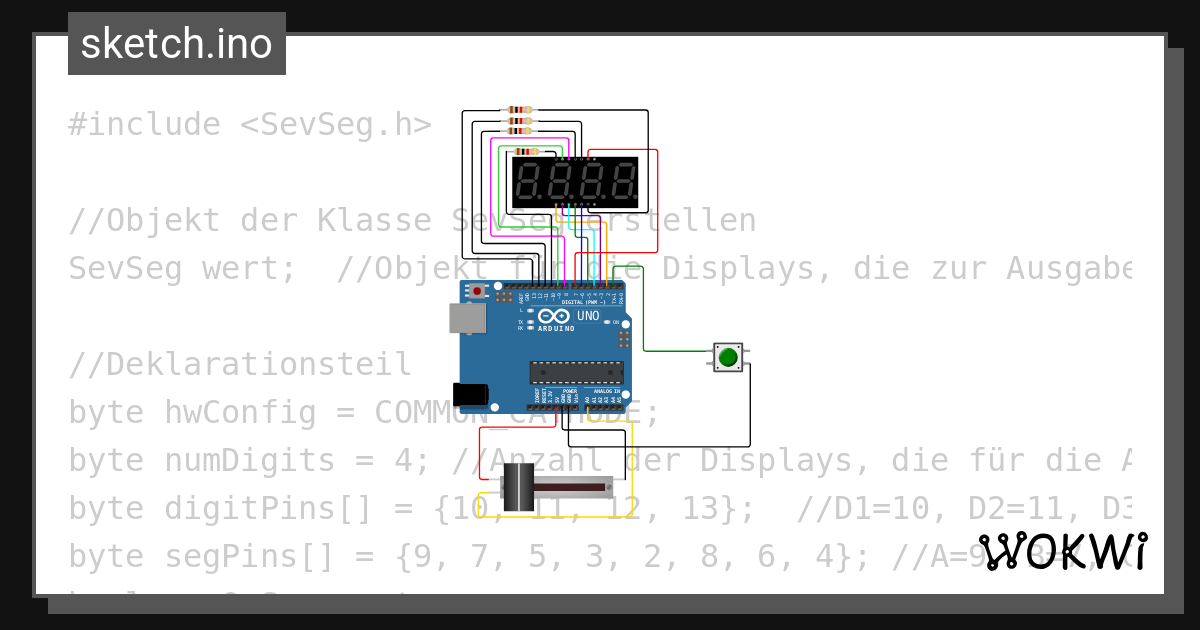 Beispielschaltung 4digit Ohne V Wokwi Esp32 Stm32 Arduino Simulator 2667