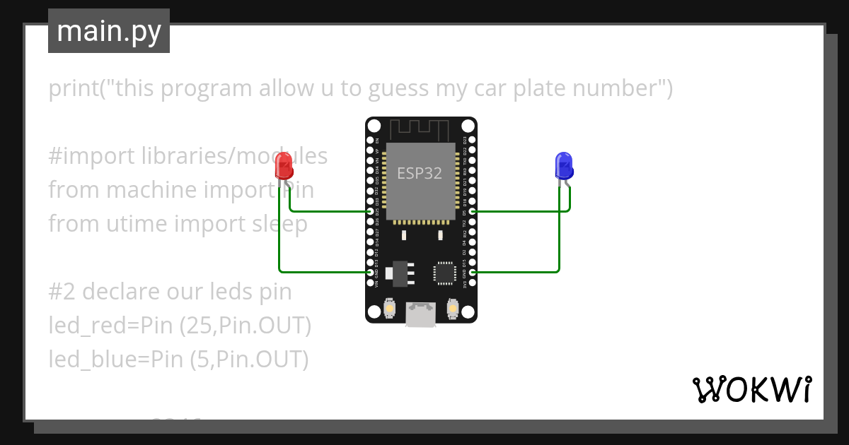 No Plate Project Wokwi Esp32 Stm32 Arduino Simulator 