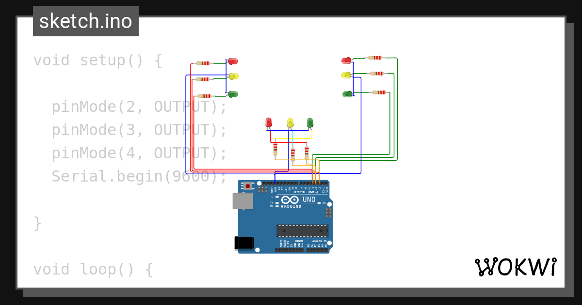 Svetafor Wokwi Esp32 Stm32 Arduino Simulator