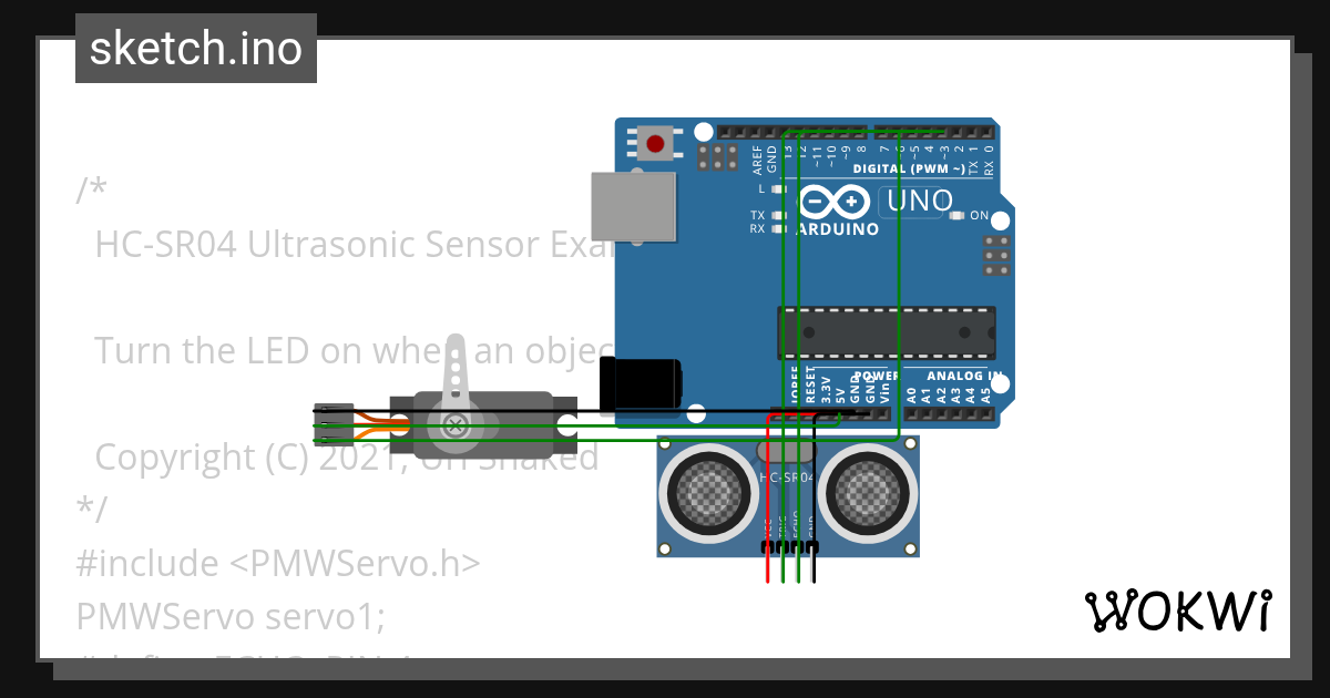 Servo Capteur Wokwi Esp32 Stm32 Arduino Simulator 