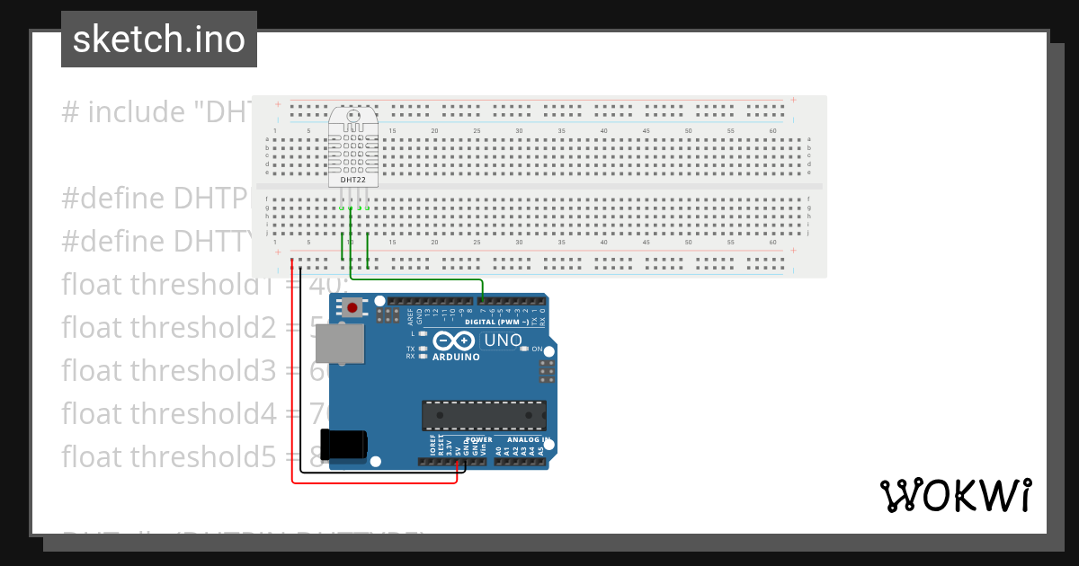 DHTT22 - Wokwi ESP32, STM32, Arduino Simulator