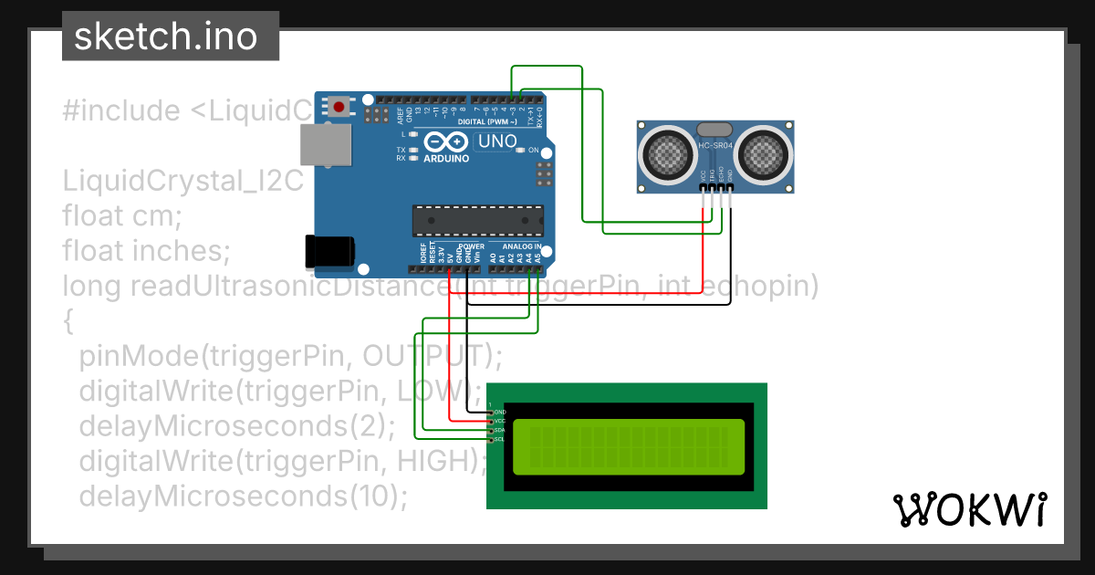 HC-04 AMM - Wokwi ESP32, STM32, Arduino Simulator
