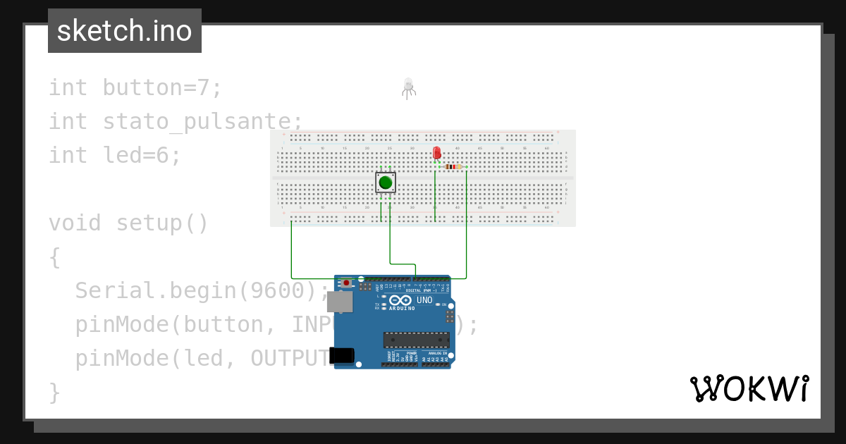 Pulsante Con Led Wokwi Esp32 Stm32 Arduino Simulator