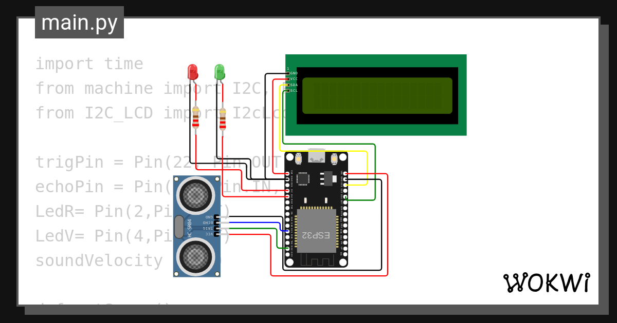 Lcd Sonor Wokwi Esp32 Stm32 Arduino Simulator 1234