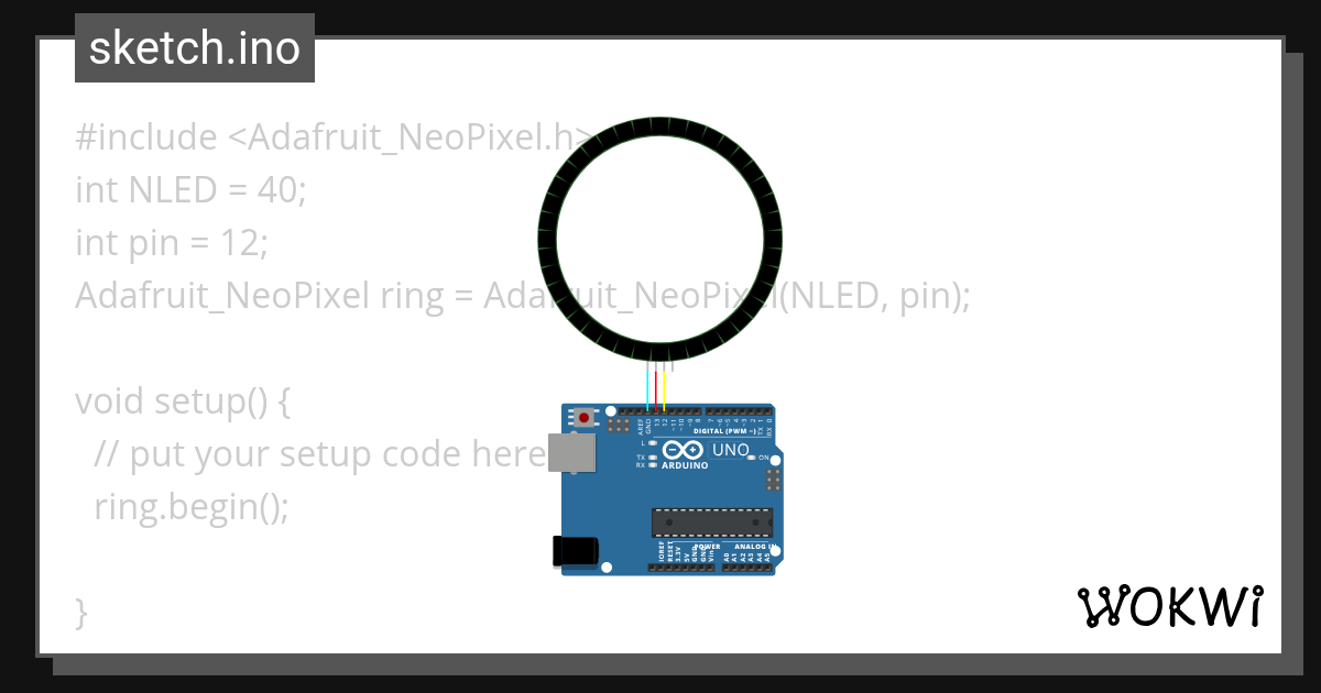 Neopixelring Wokwi Esp32 Stm32 Arduino Simulator