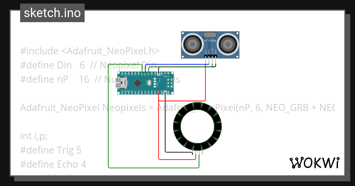 distance vs serial Copy - Wokwi ESP32, STM32, Arduino Simulator