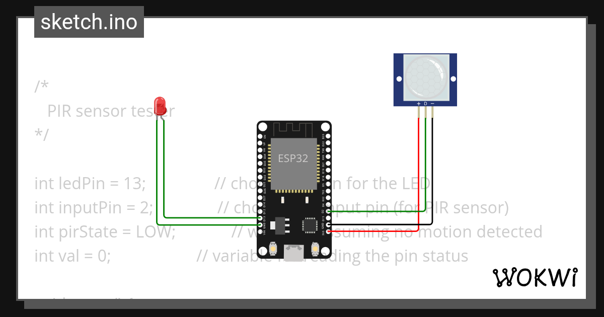 pir - Wokwi ESP32, STM32, Arduino Simulator