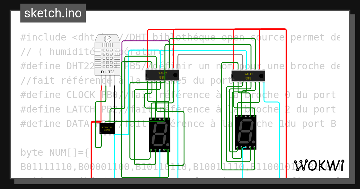 Afficheur 7 Segment Wokwi Esp32 Stm32 Arduino Simulator 2018
