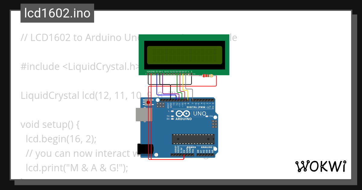 lcd1602.ino Copy - Wokwi ESP32, STM32, Arduino Simulator