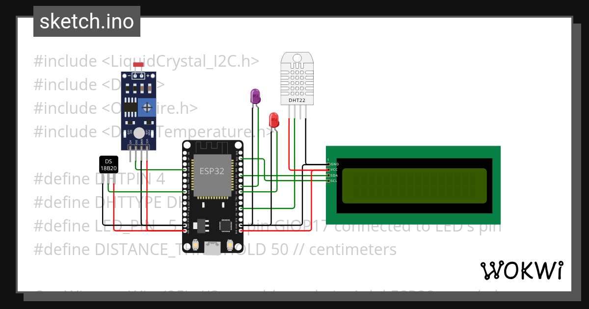 DHT22 - Wokwi ESP32, STM32, Arduino Simulator