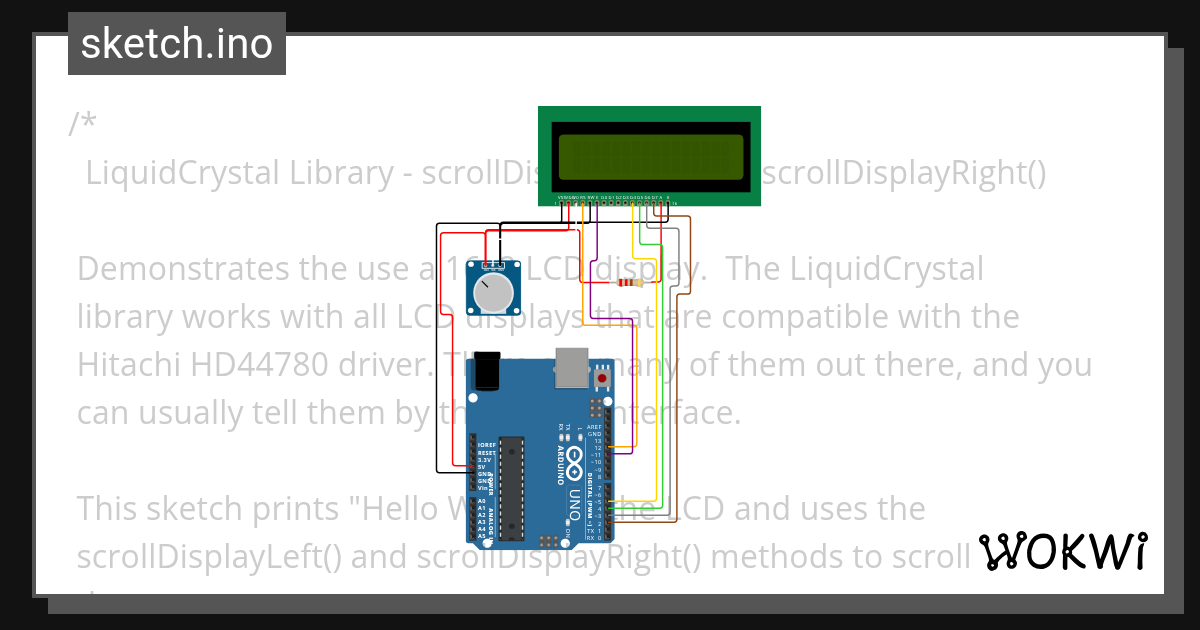 Arduino Display - Wokwi ESP32, STM32, Arduino Simulator