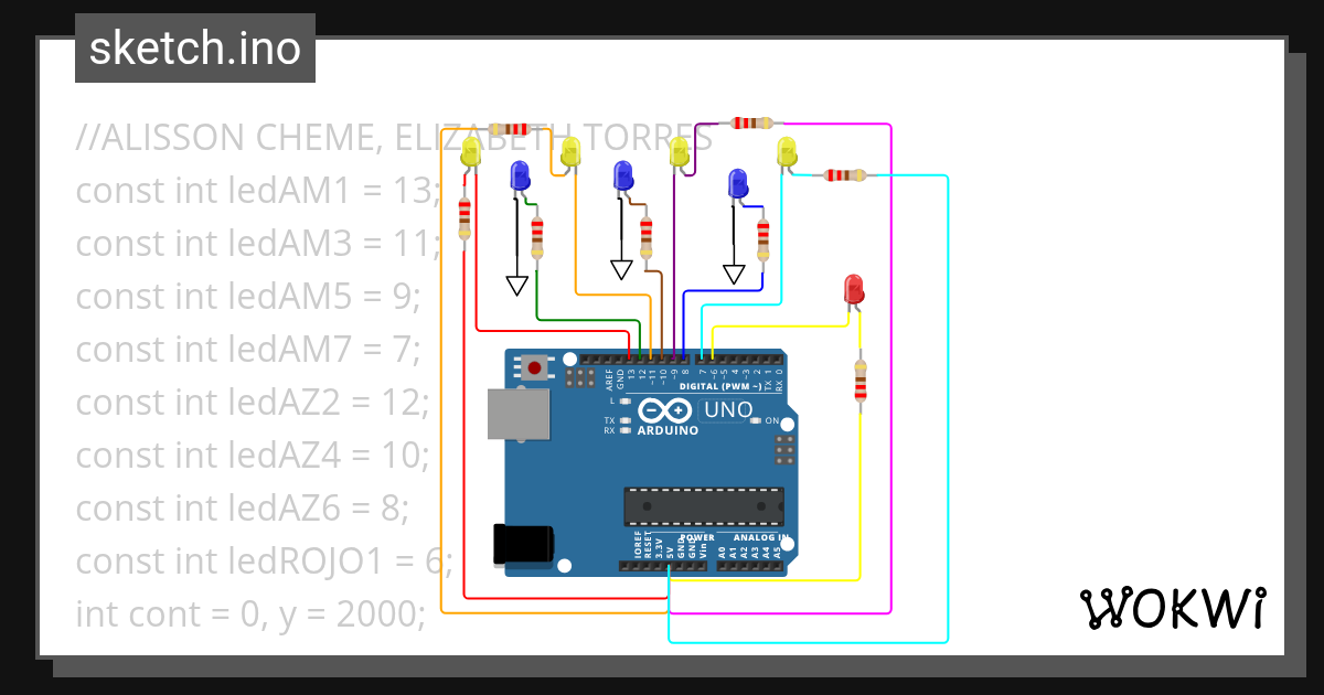 tarea salidas - Wokwi ESP32, STM32, Arduino Simulator
