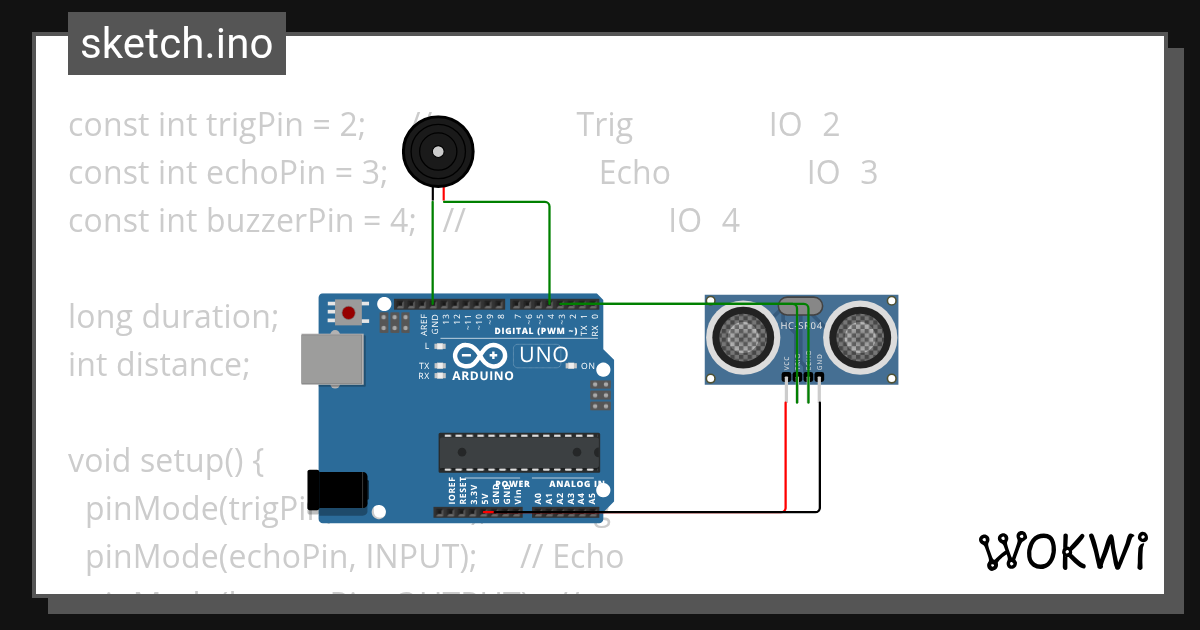 Reversing Radar Wokwi Esp32 Stm32 Arduino Simulator 7382