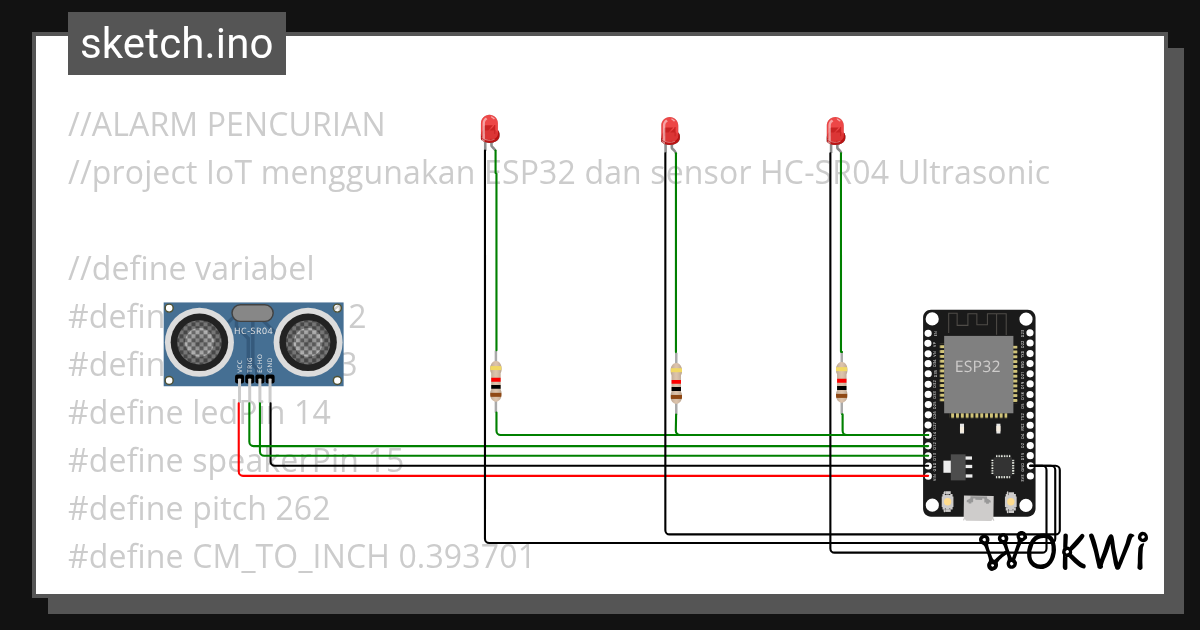 21031016_Lelly Nur Andjani_Pemograman Alarm Pencurian - Wokwi ESP32, STM32, Arduino Simulator