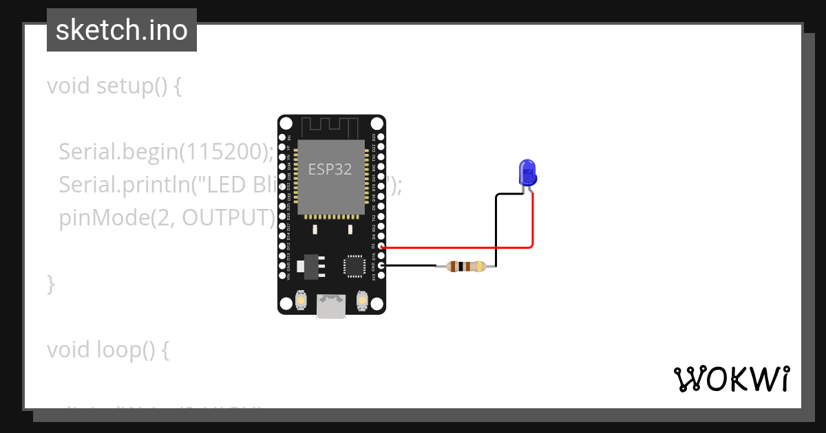 Led Blink Wokwi Esp32 Stm32 Arduino Simulator 9994