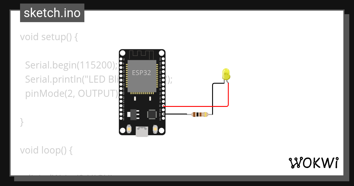 LED blink Copy - Wokwi ESP32, STM32, Arduino Simulator