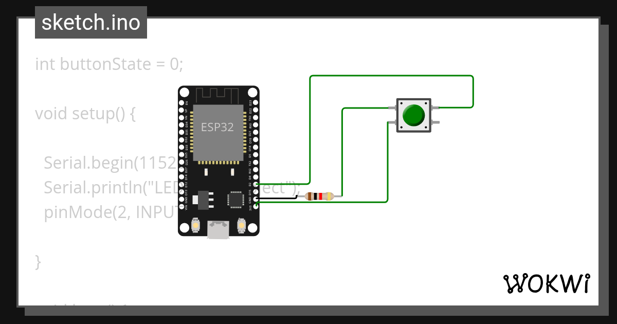 led blink project - Wokwi ESP32, STM32, Arduino Simulator
