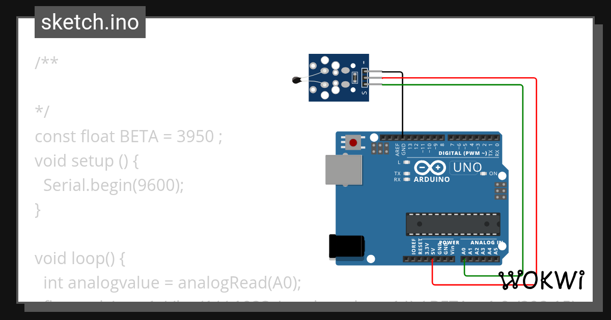Sensor Suhu Wokwi Esp32 Stm32 Arduino Simulator