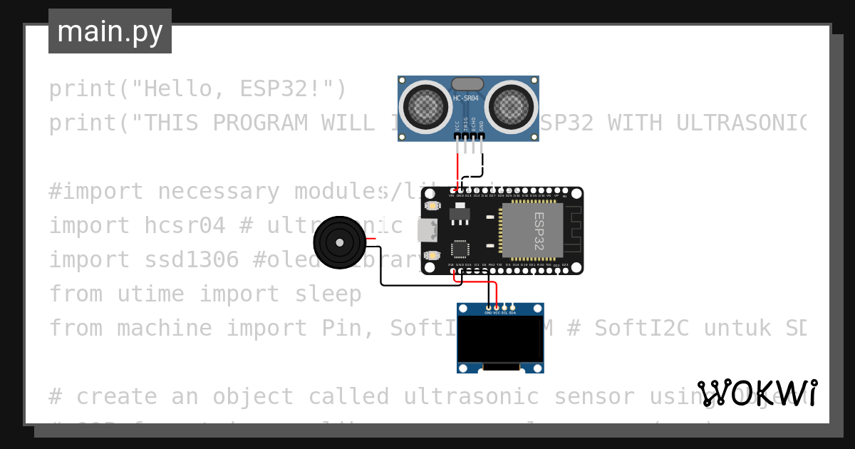 Esp32 Ultrasonic Oled Wokwi Esp32 Stm32 Arduino Simulator 1619