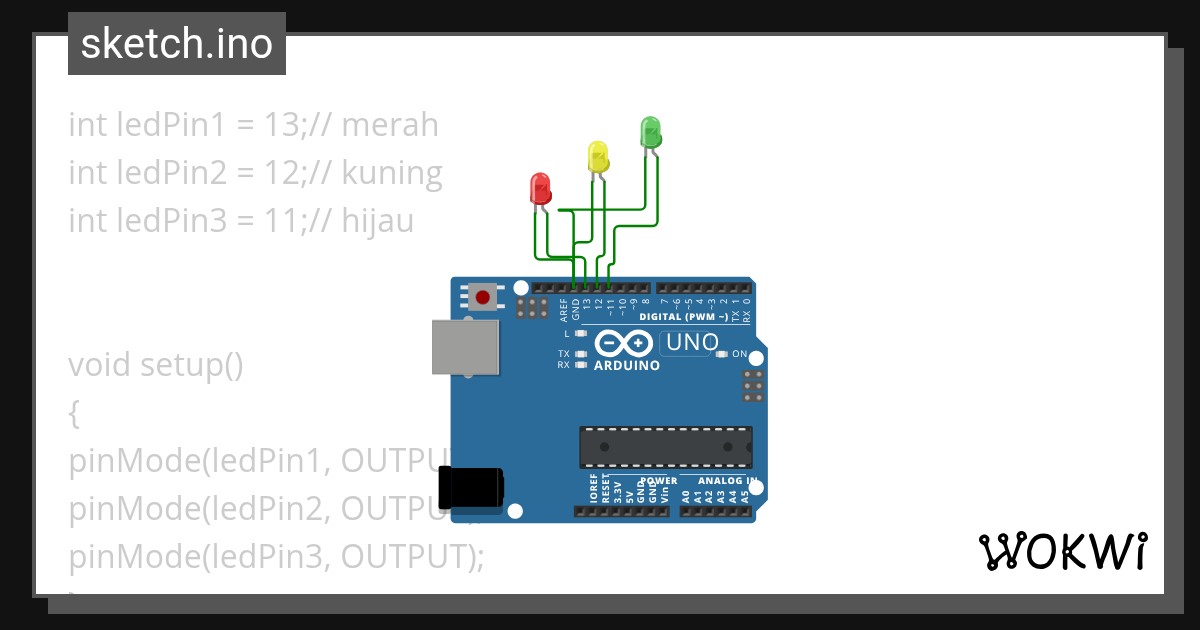 Lampu Lalulintas Wokwi Esp32 Stm32 Arduino Simulator