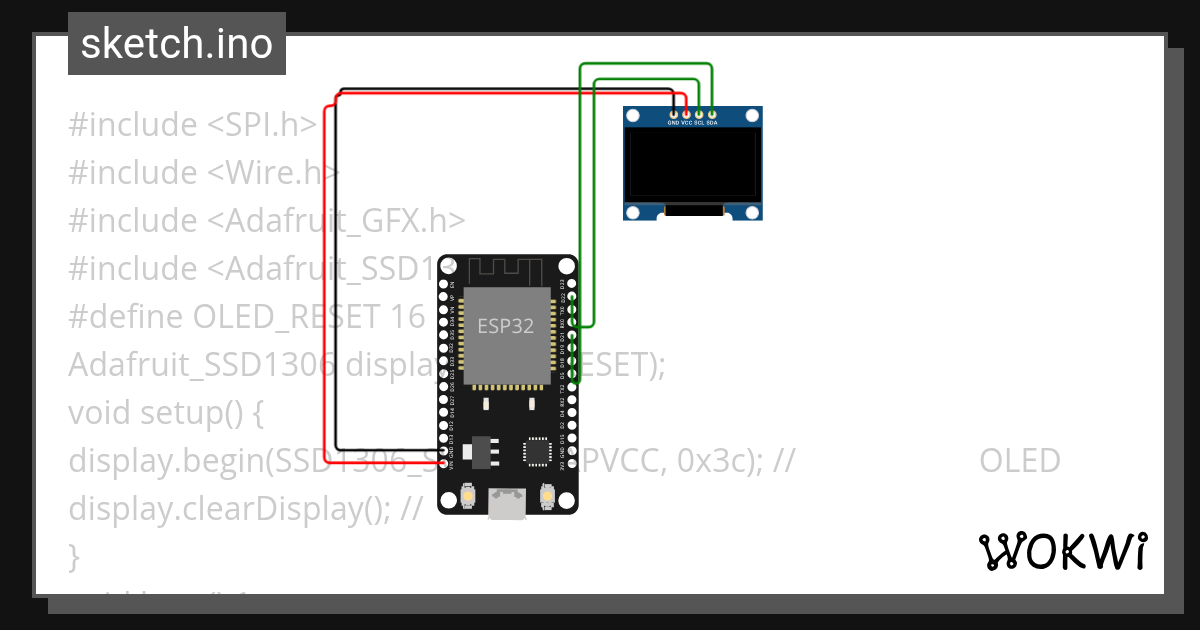OLED - Wokwi ESP32, STM32, Arduino Simulator