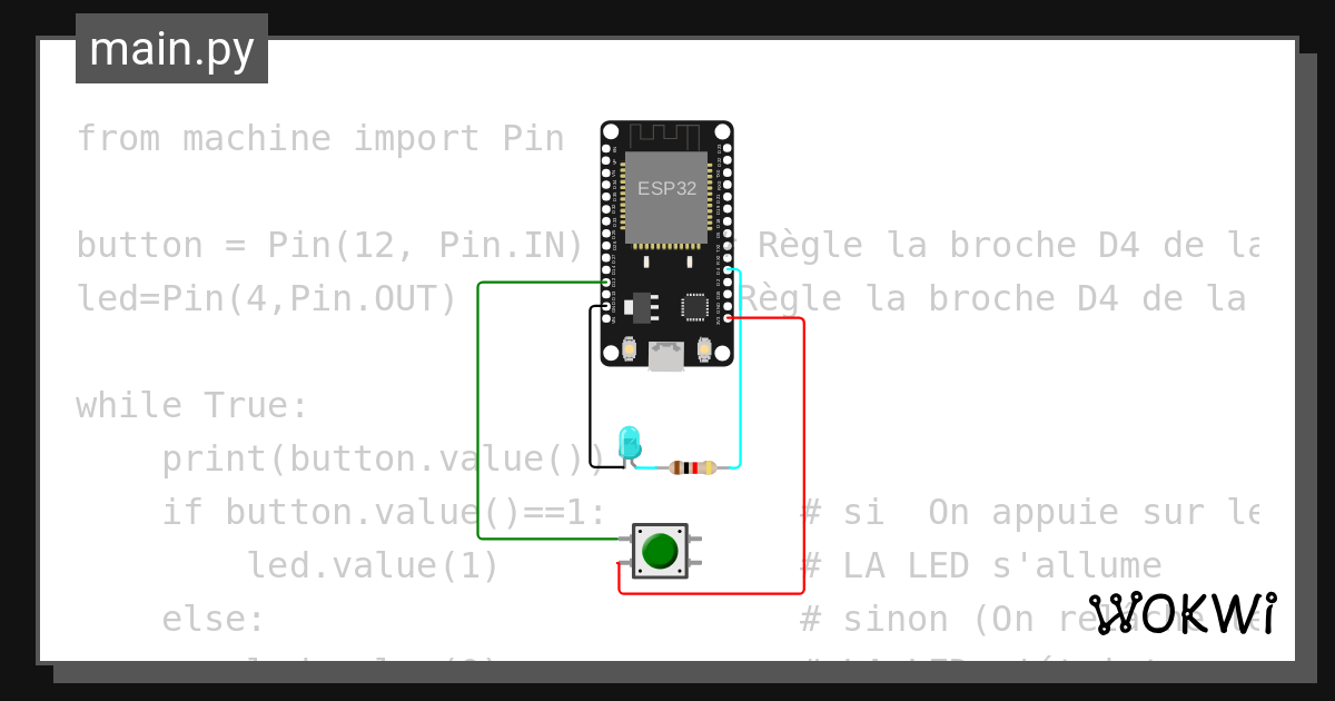 Pushbutton Wokwi Esp32 Stm32 Arduino Simulator