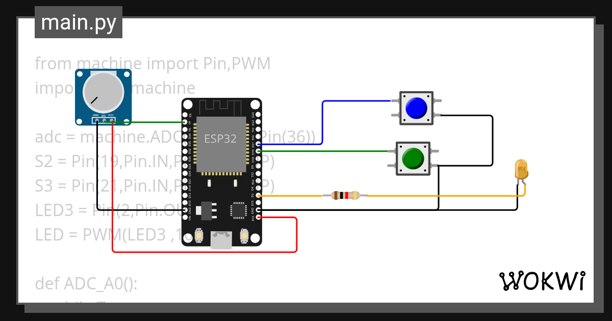 Lab2-2 - Wokwi ESP32, STM32, Arduino Simulator
