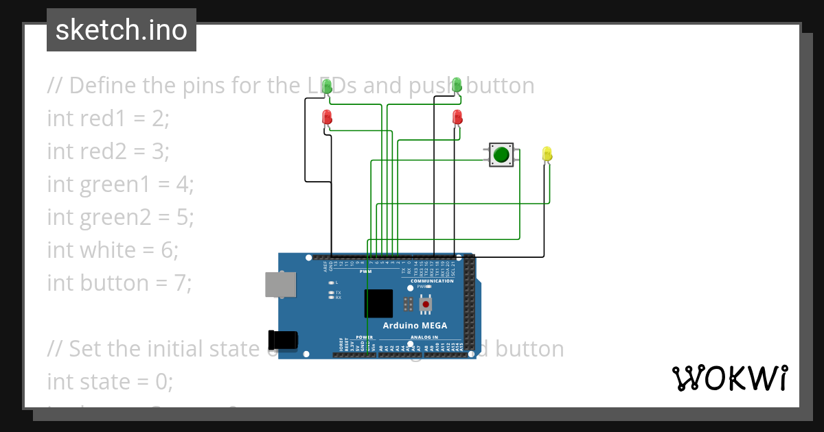 traffic light - Wokwi ESP32, STM32, Arduino Simulator