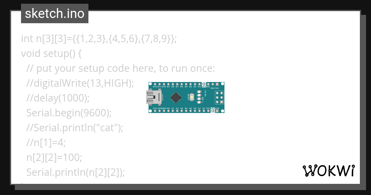 Arduino Array Test Wokwi Arduino And Esp32 Simulator 