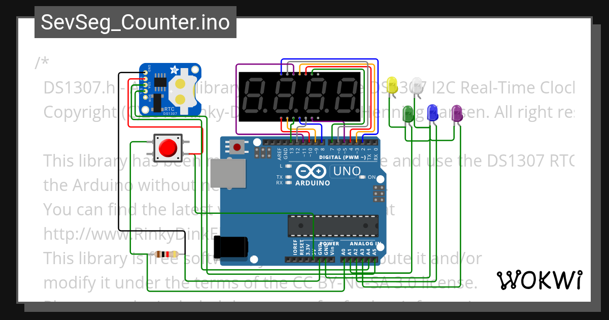 Contador RTC - Wokwi ESP32, STM32, Arduino Simulator