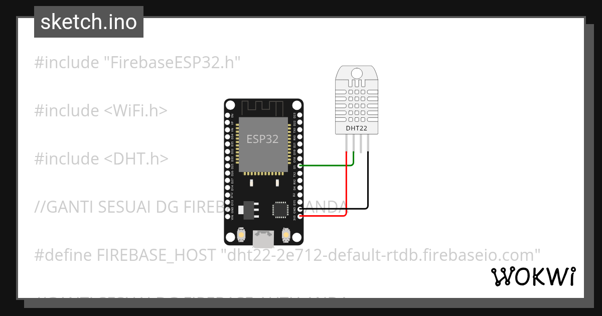 DHT22 - Wokwi ESP32, STM32, Arduino Simulator