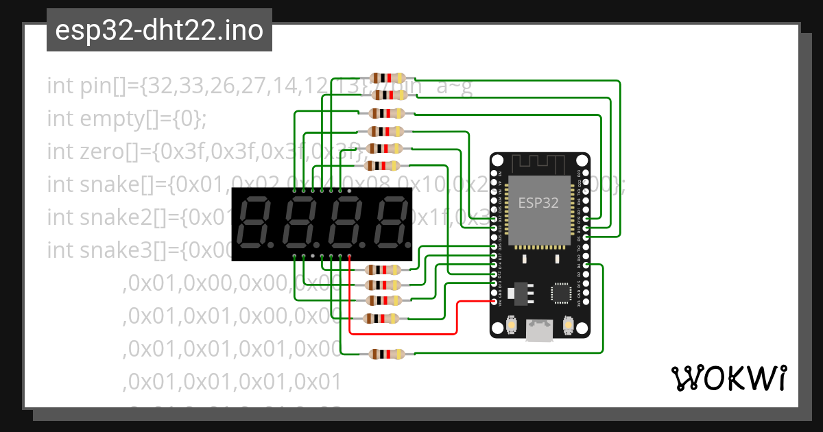 4dig.snake - Wokwi ESP32, STM32, Arduino Simulator