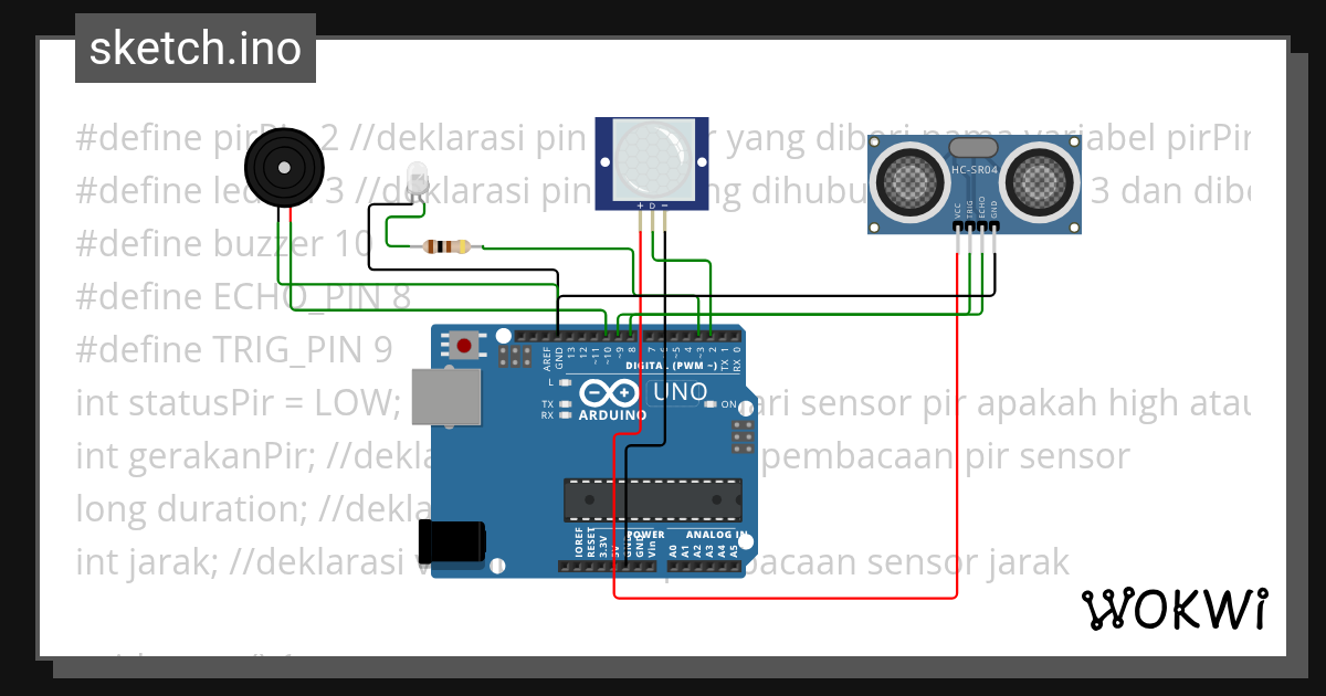sistem alarm maling asoy geboy - Wokwi ESP32, STM32, Arduino Simulator