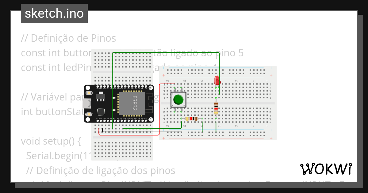 ESP32_Button_Led - Wokwi ESP32, STM32, Arduino Simulator