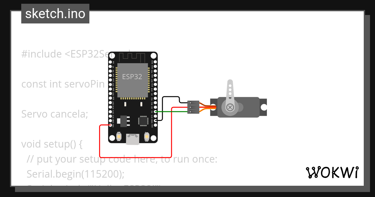Servo Motor - Wokwi ESP32, STM32, Arduino Simulator