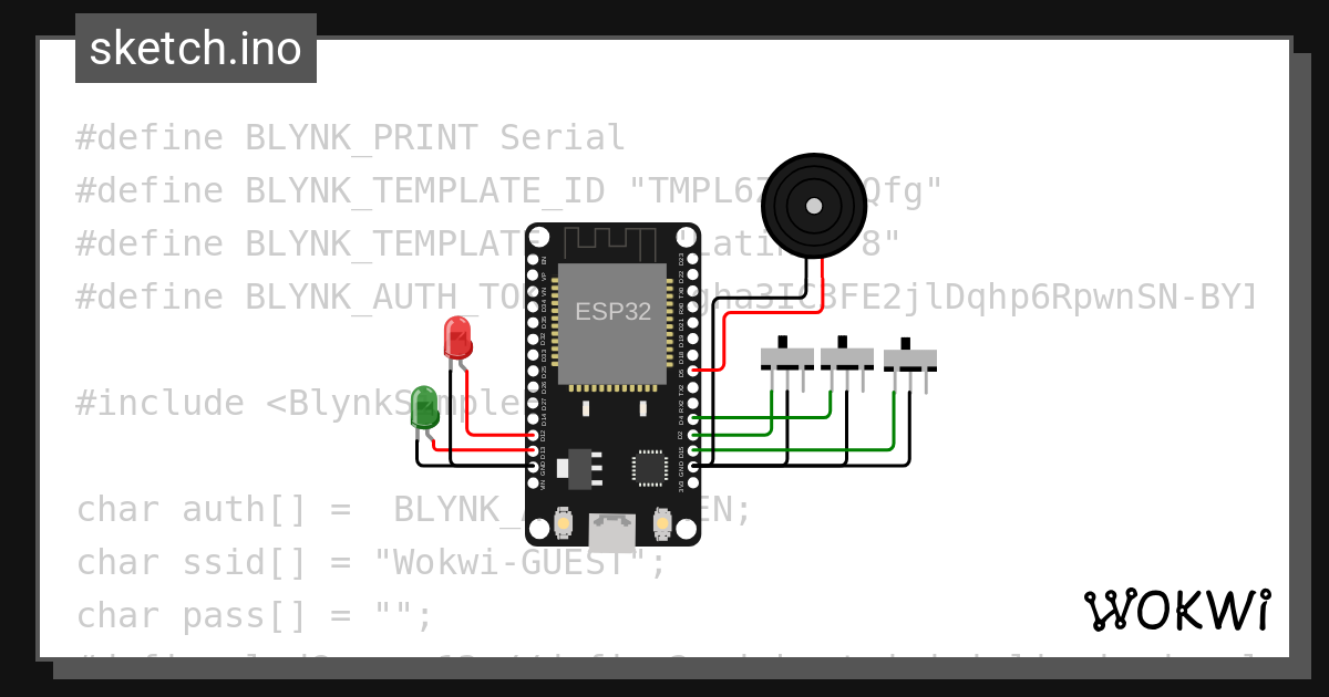 Token Blynk Wokwi Esp32 Stm32 Arduino Simulator 5040